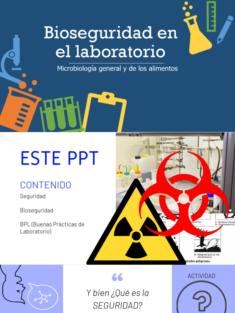 Bioseguridad en El Laboratorio 2022 1C Lev | PDF