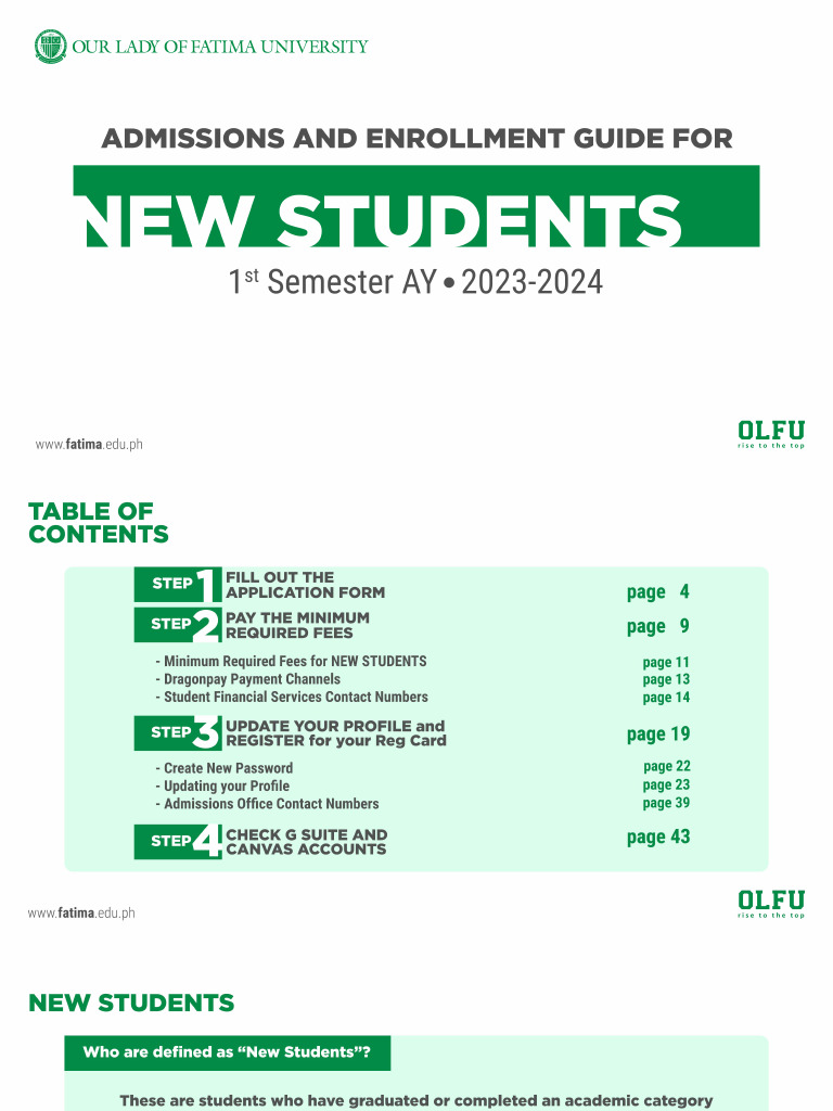 New Students Enrollment Guide | PDF