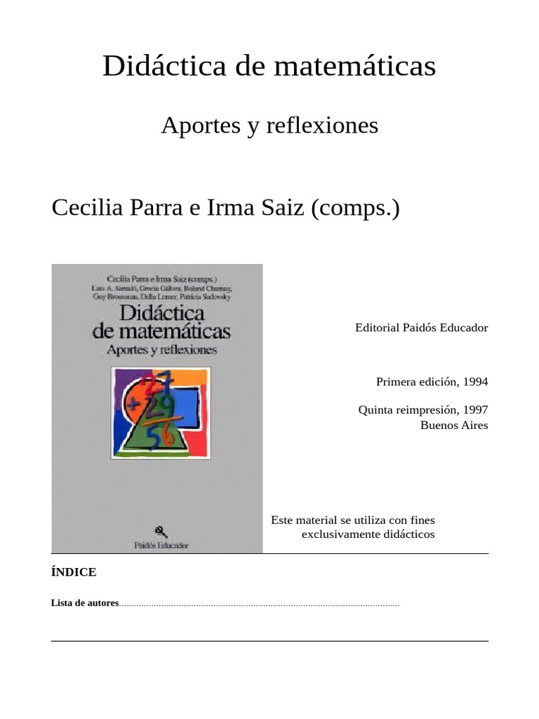 Aprender Por Medio de La Resolucion de Problemas Charnay | PDF