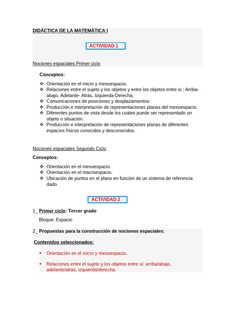 Act Didáctica Matemática | PDF