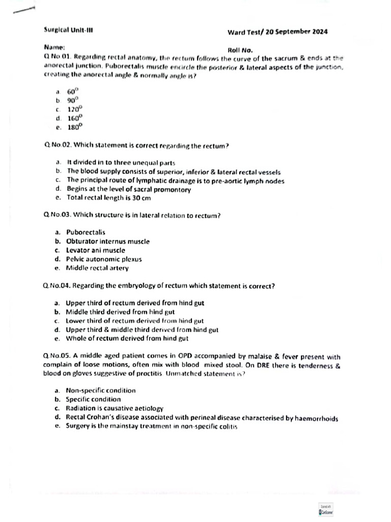 S3 Ward Test A2 Group | PDF