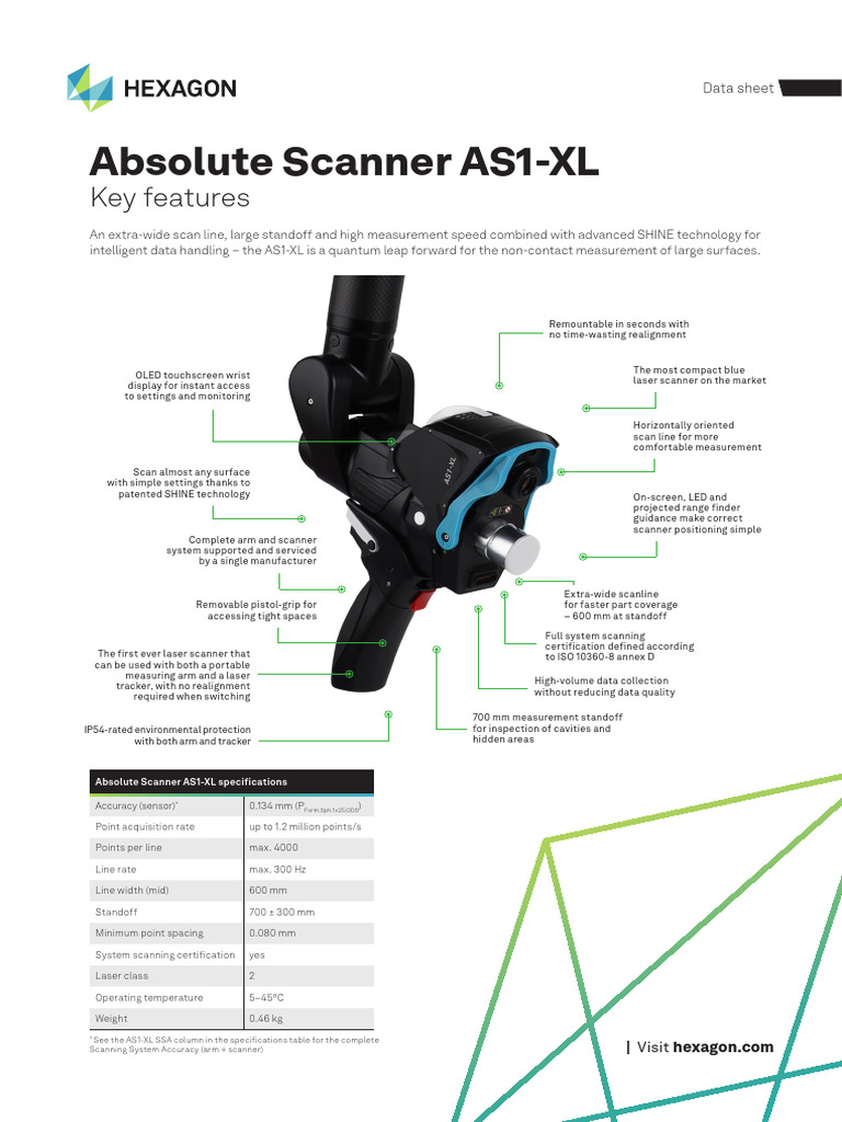 Hexagon MI Arm AS1 XL RA8.3 Datasheet A4 en | PDF