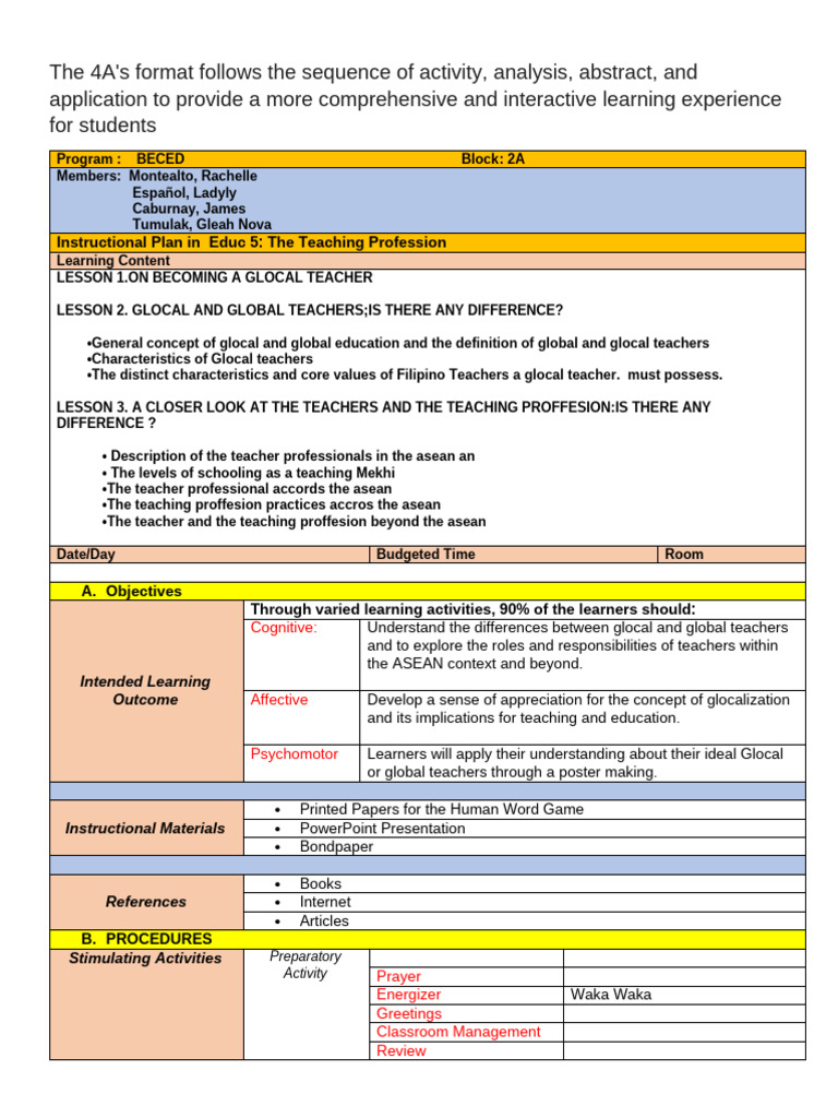 Lesson Plan Template | PDF