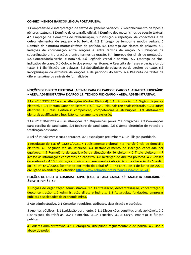 Cronograma TRE | PDF