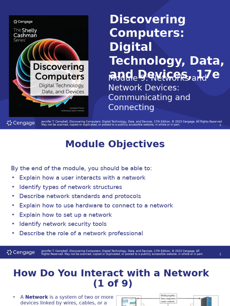 Discovering Computers: Digital Technology, Data, and Devices Chapter 9 | PDF | Computer Network ...