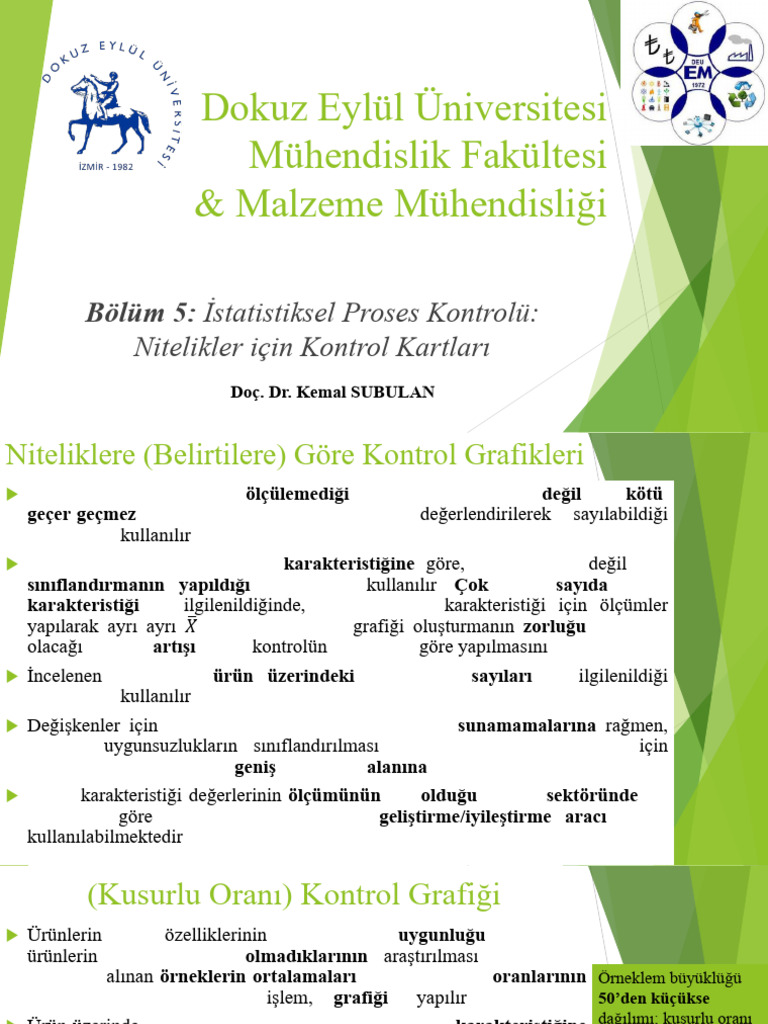 Kalite Kontrol Hafta5 KS | PDF