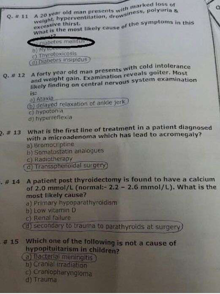 Endo Past Paper | PDF