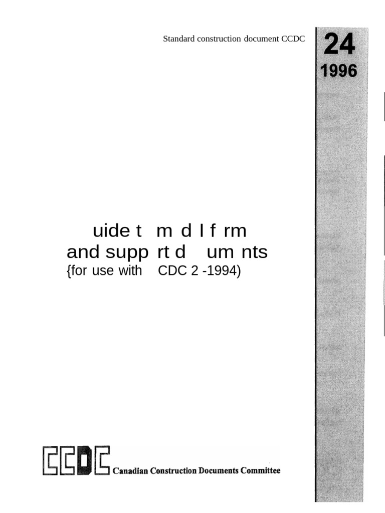 CCDC 24-1996 Guide To Using Model Forms | PDF