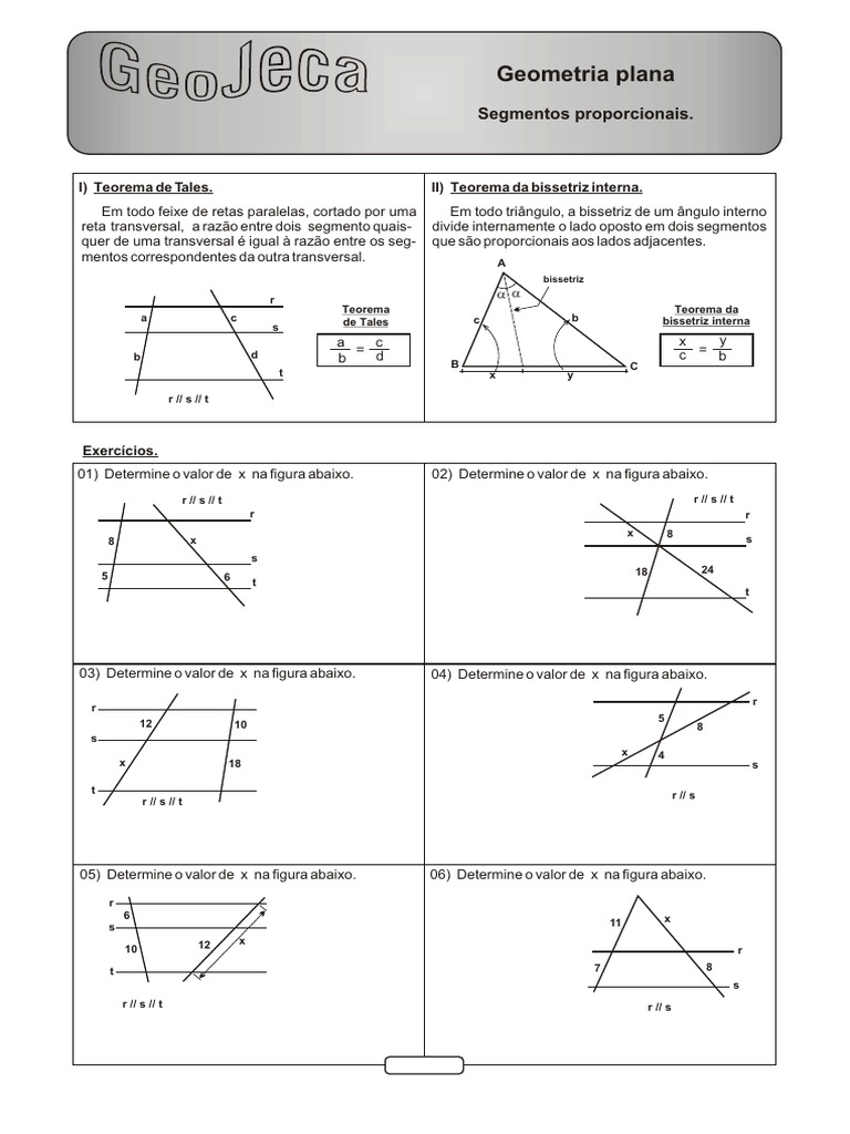 Lista - Segmentos Proporcionais | PDF