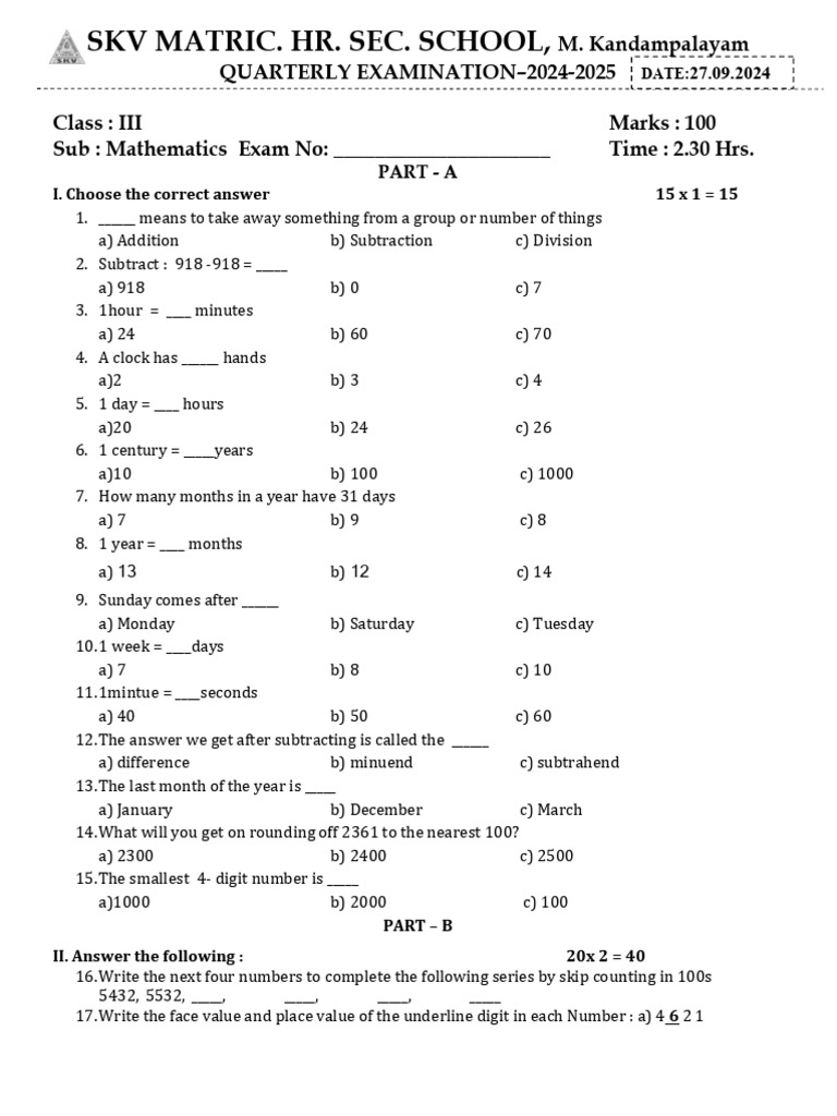 Iii Maths Pdf