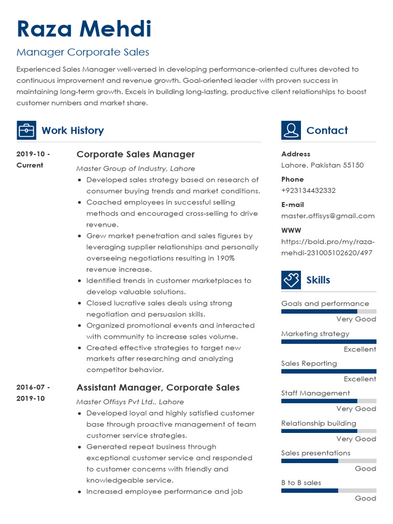 Resume - Raza Mehdi | PDF