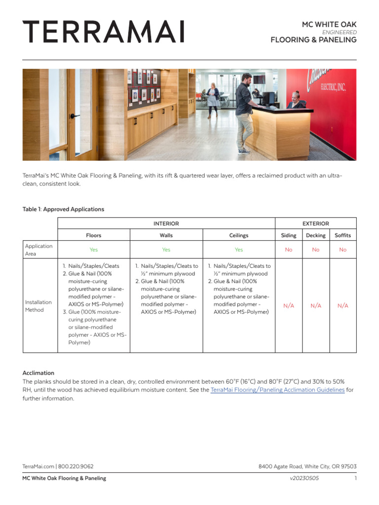 TerraMai TDS MC White Oak | PDF