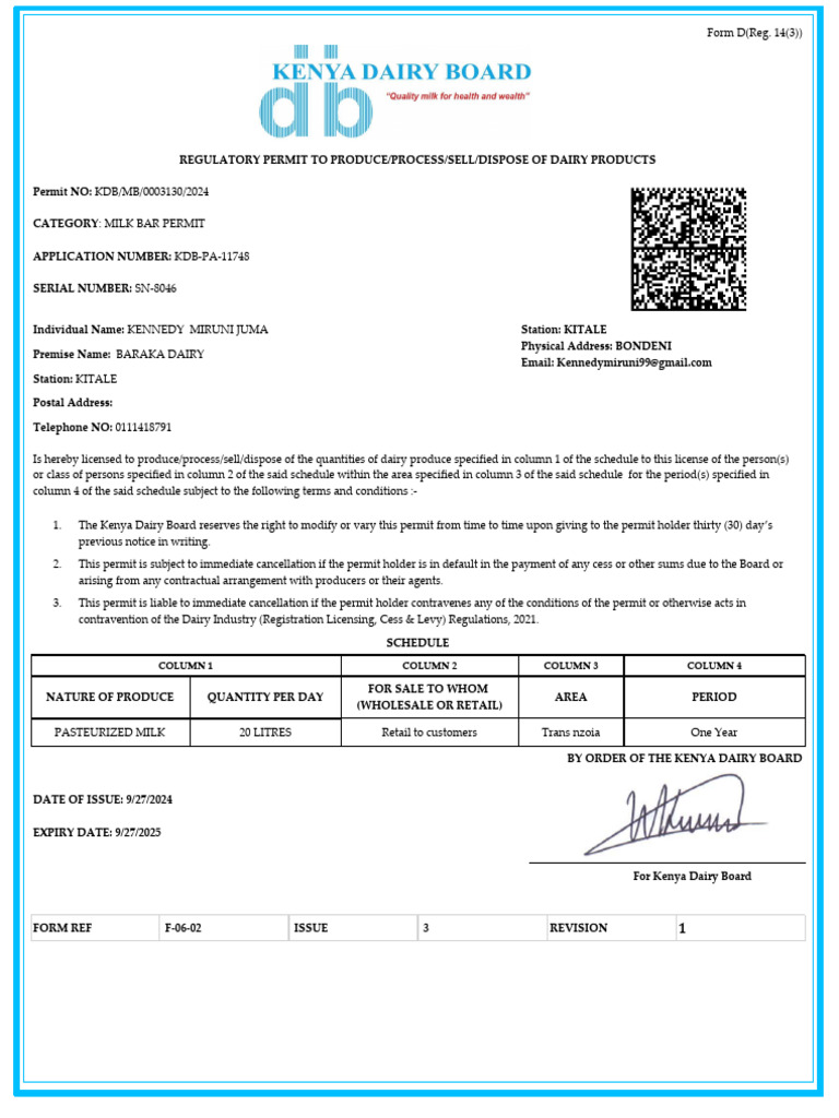 Permit - KDBMB00031302024 | PDF