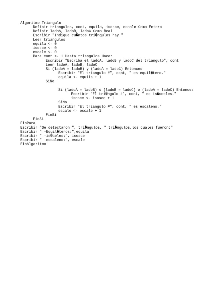 Triangulo Algoritmo | PDF