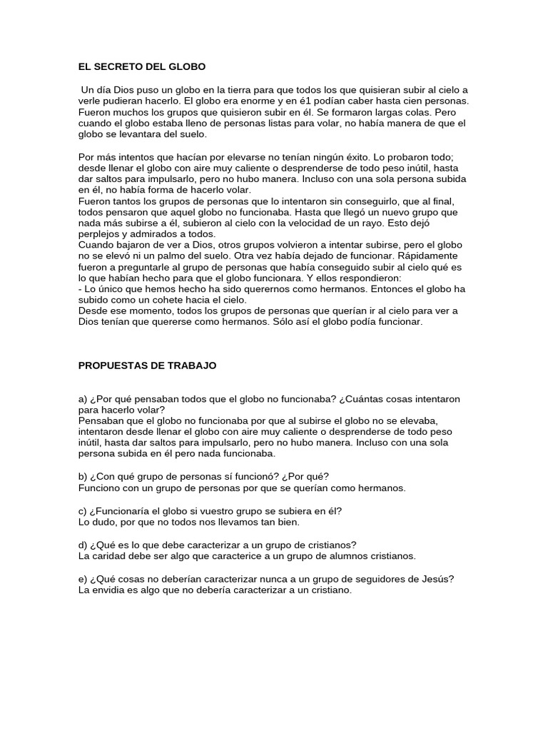 El Secreto Del Globo | PDF