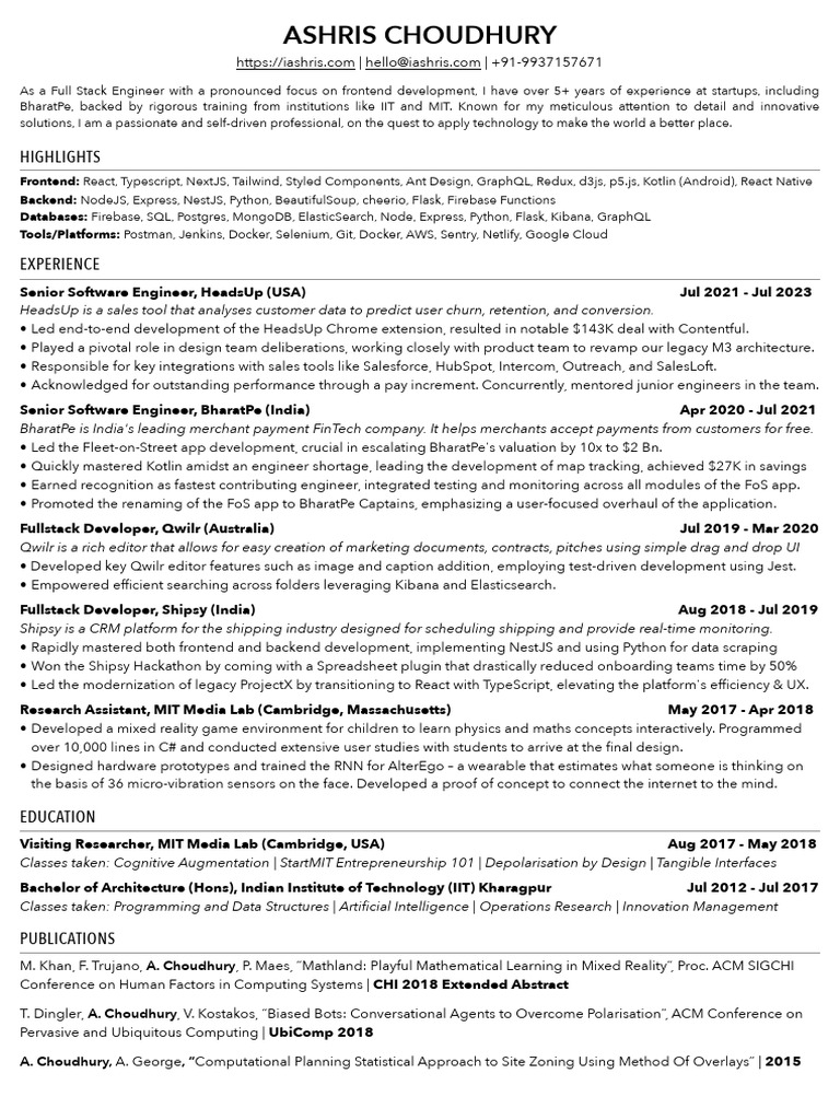 Ashris Resume | PDF