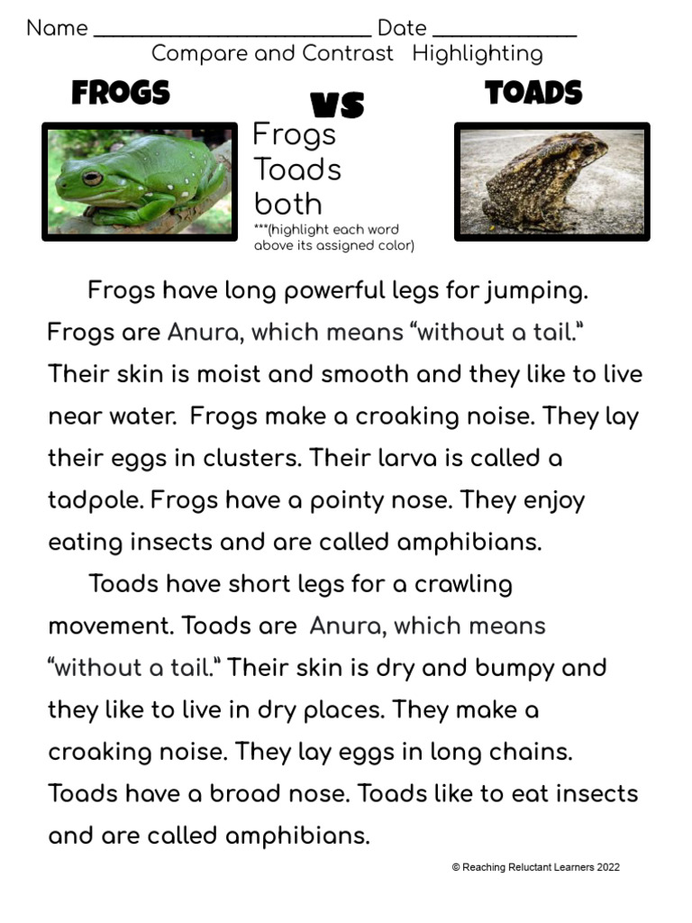 Compare and Contrast Read and Highlight | PDF