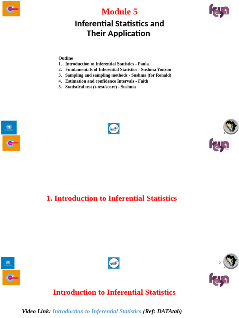 Module 5 - Inferential Statistics and Their Application | PDF | Statistics | Estimator