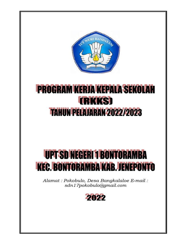 Program Kerja Kepala Sekolah | PDF
