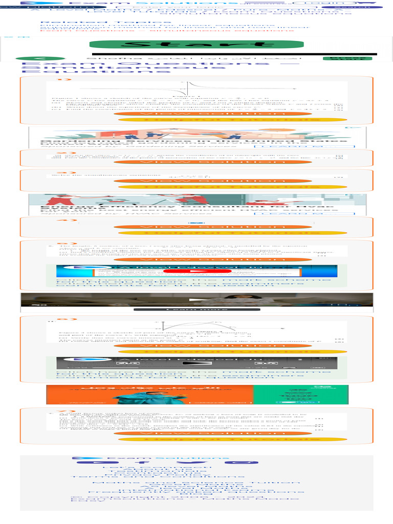 Exam Questions - Simultaneous Equations - ExamSolutions Pure-Maths-A ...