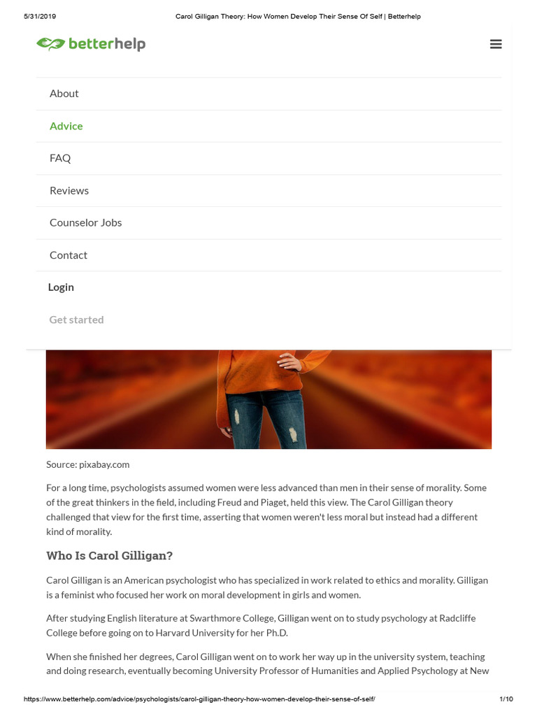 Carol Gilligan Theory - How Women Develop Their Sense of Self ...