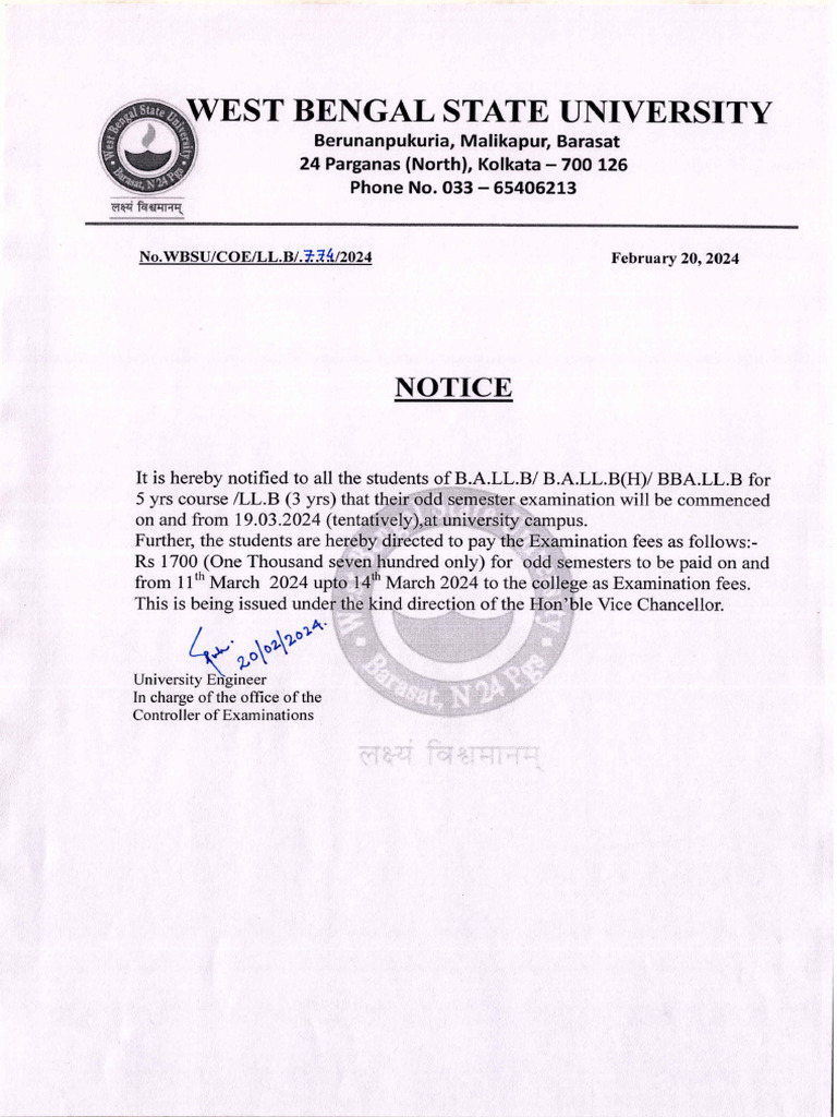 Notice LLB Form Fill in 2024 - 240221 - 140222 | PDF