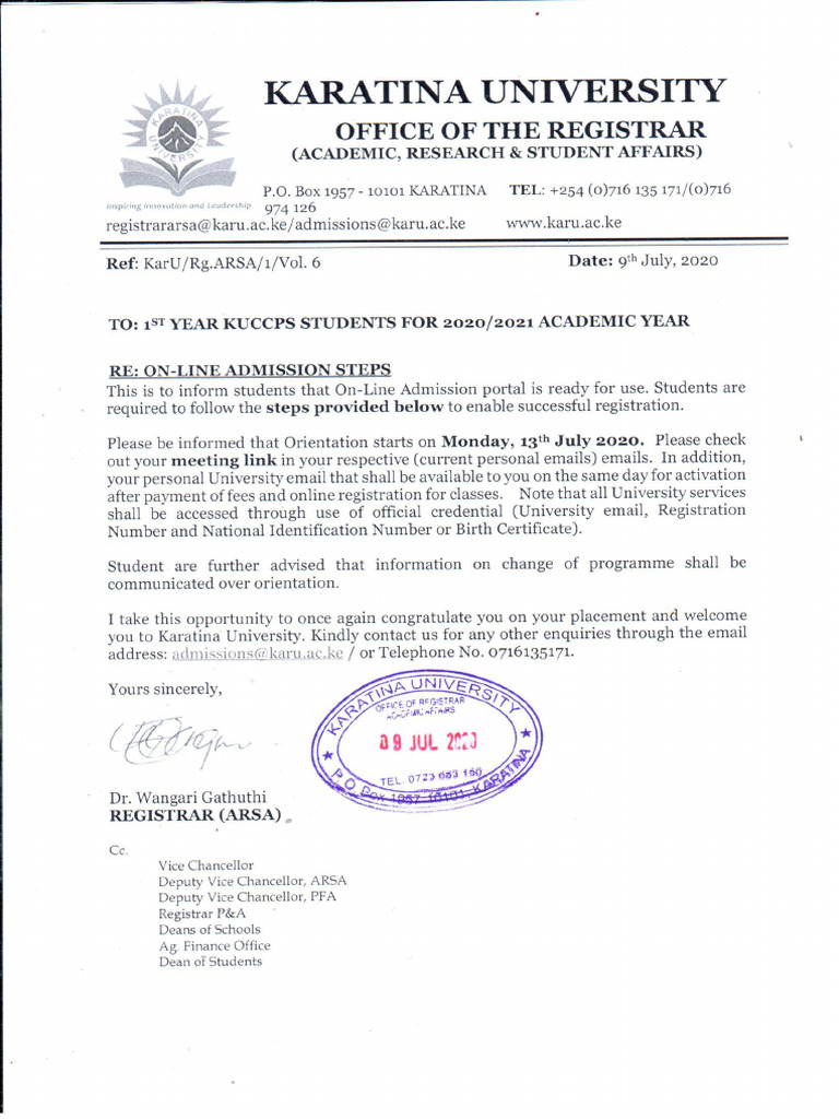 Online Registration Steps | PDF