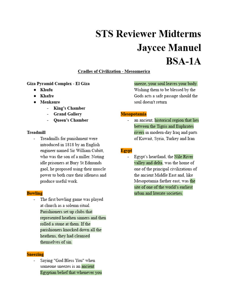 STS Reviewer Midterms | PDF
