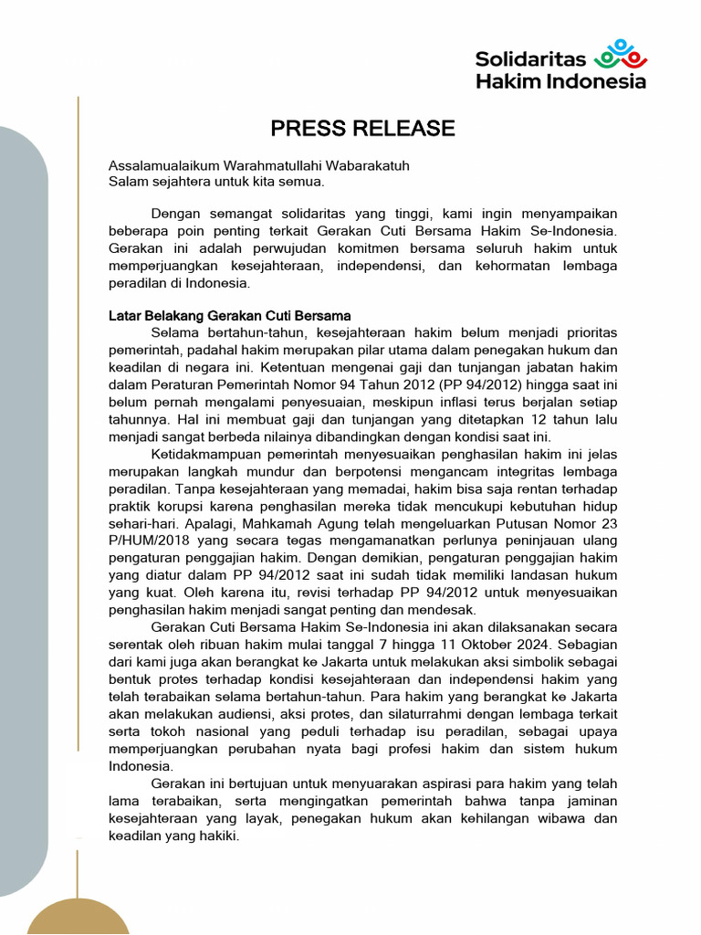 Press Rilis 26 September 2024 OKE | PDF