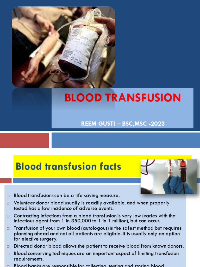 Blood Transfusion | PDF
