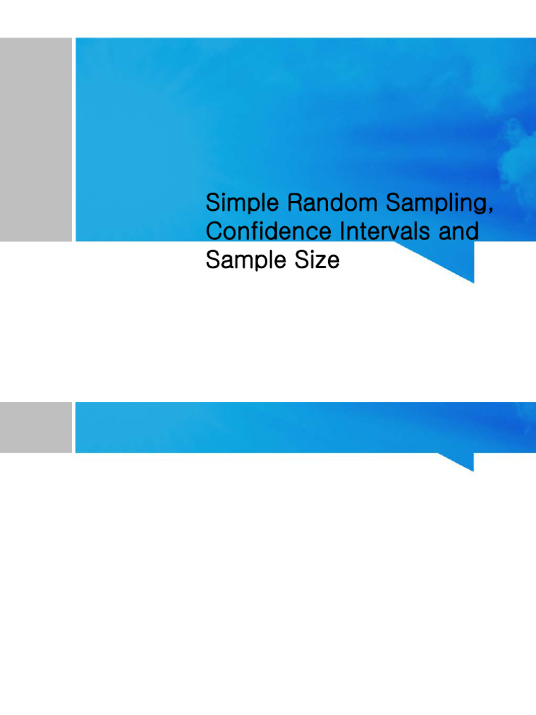 Chapter 2 Random Sampling | PDF