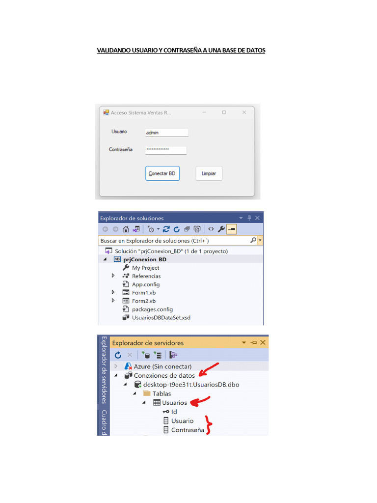 Validar Usuario y Contraseña A Una Base de Datos | PDF