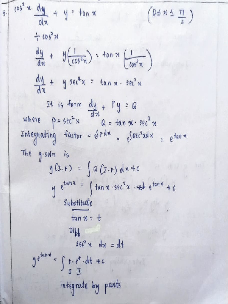Differential Equations Notes | PDF
