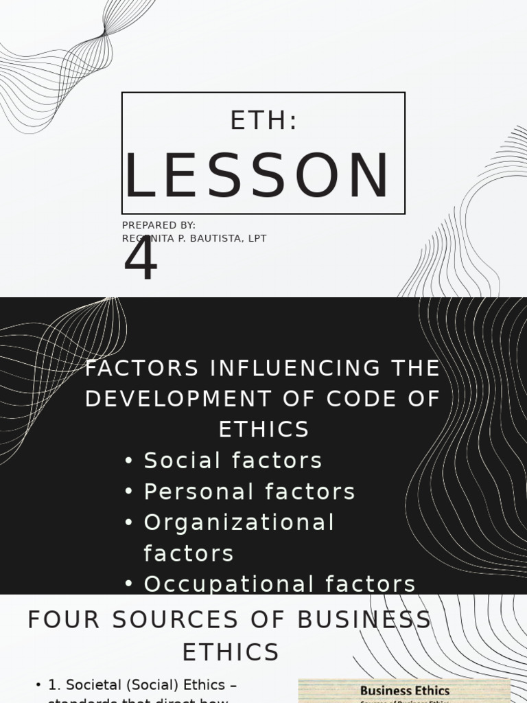 Eth Lesson 4 Code of Ethics | PDF