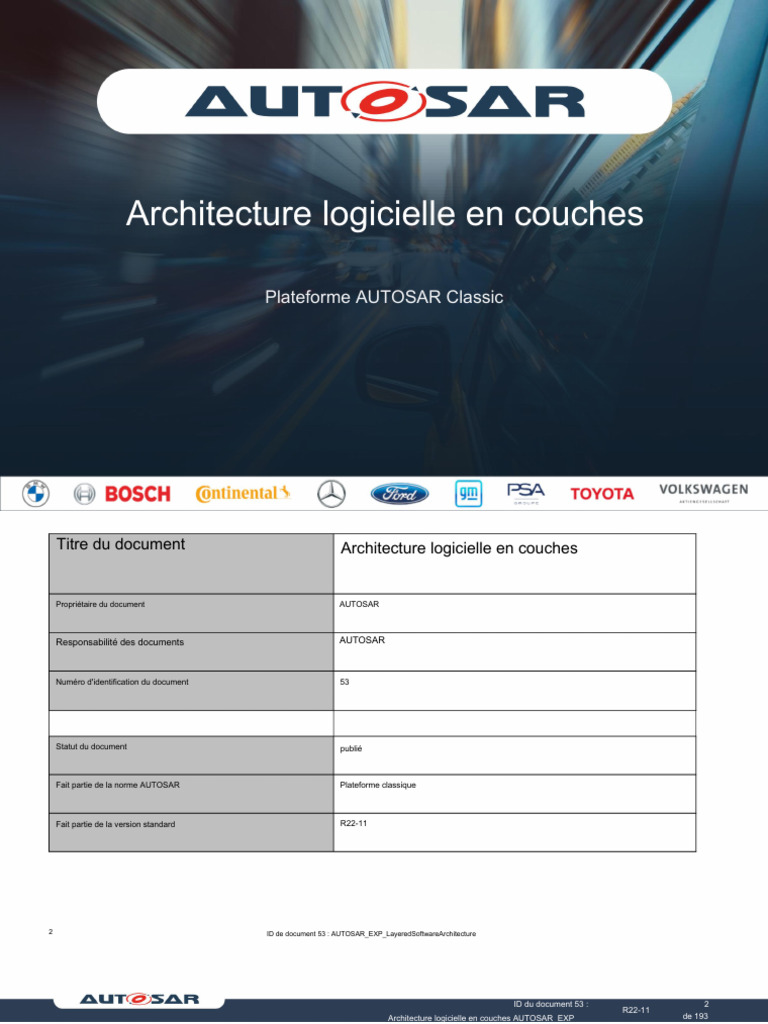 AUTOSAR EXP LayeredSoftwareArchitecture FR | PDF