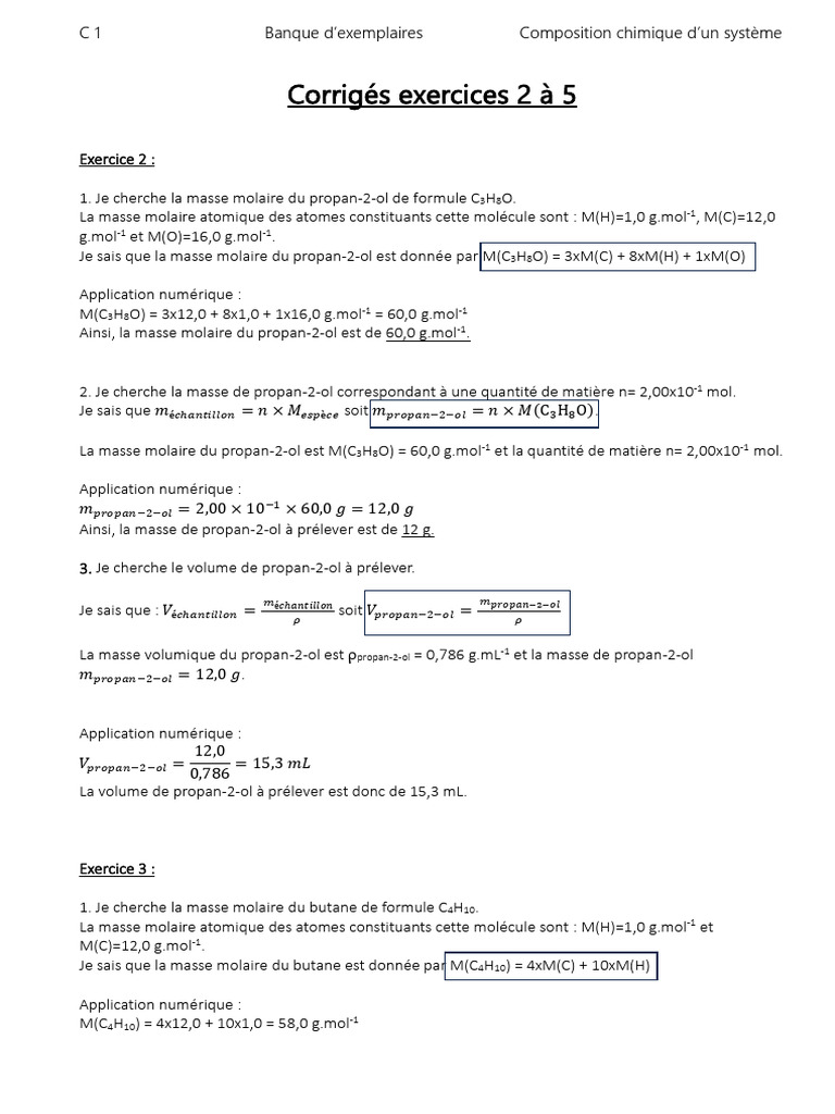 Correction Banque D'exemplaires C1 | PDF
