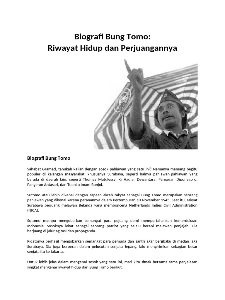 Biografi Bung Tomo | PDF