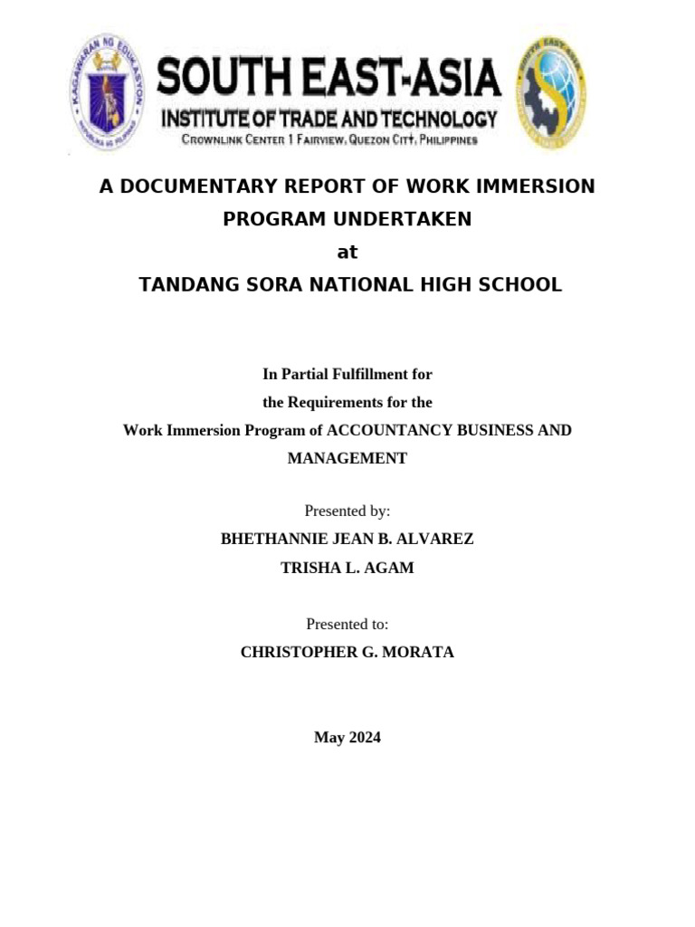 Work Immersion | PDF