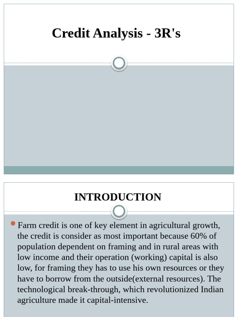 AEC 601 - Credit Analysis | PDF