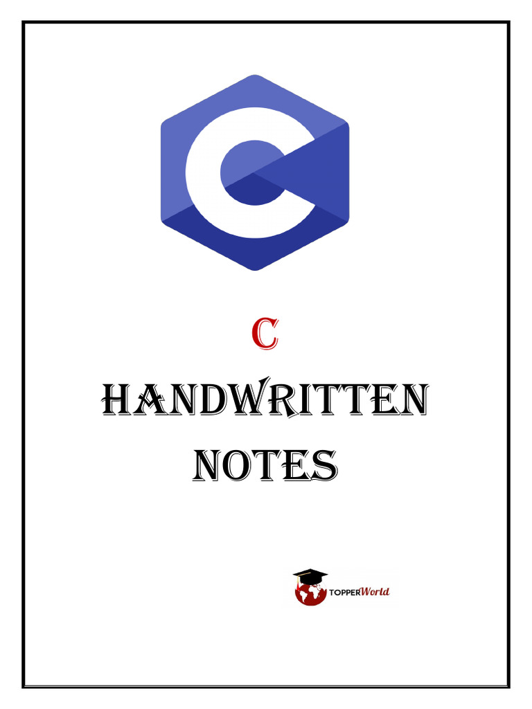 C Language Hand Written Notes | PDF