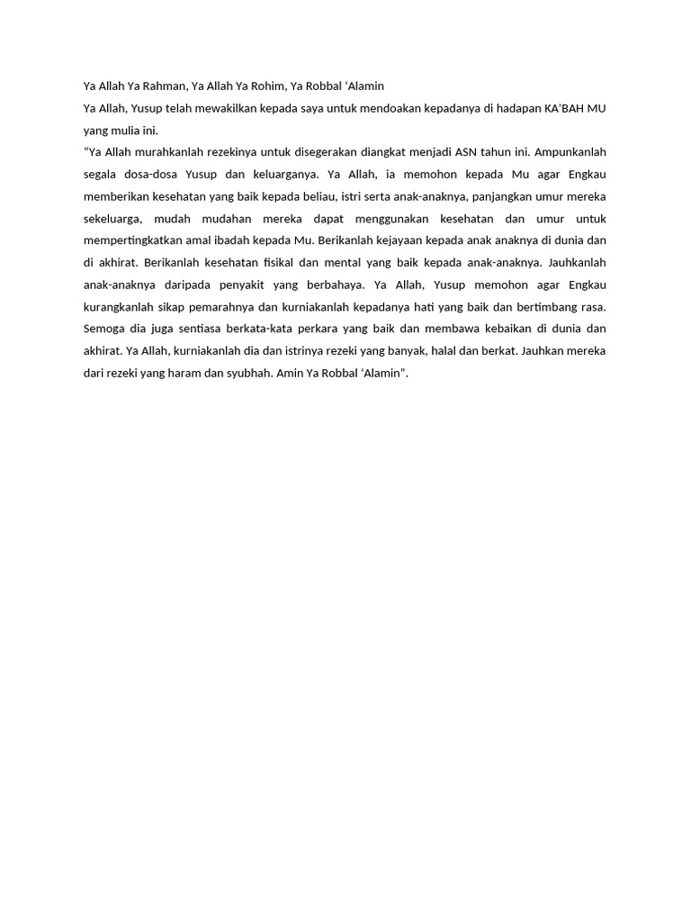 Doa Titipan Umrah | PDF