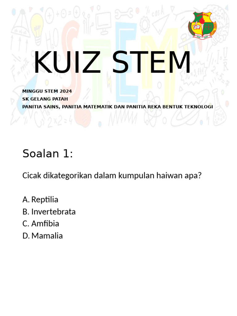 Kuiz Stem Sains | PDF