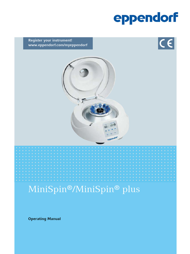 Centrifugation - Operating Manual - Centrifuges 5452 5453 - MiniSpin ...