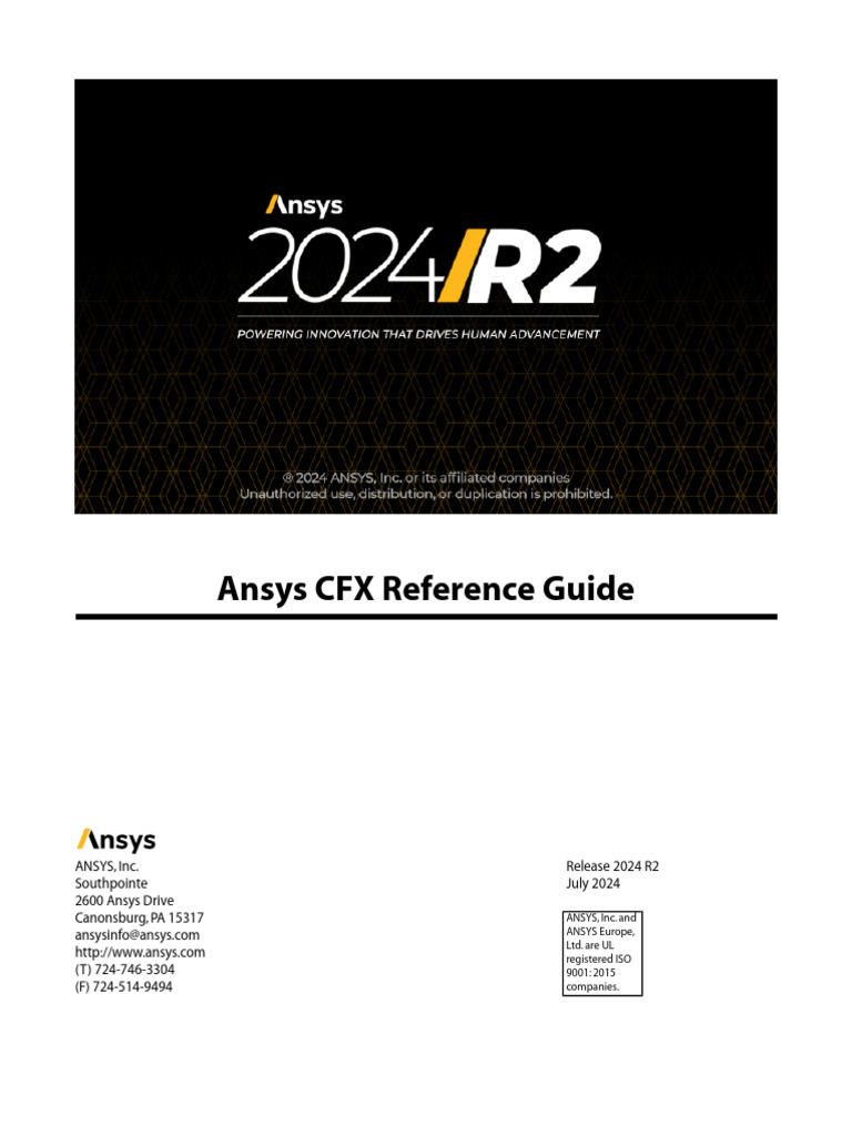 Ansys CFX Reference Guide | PDF