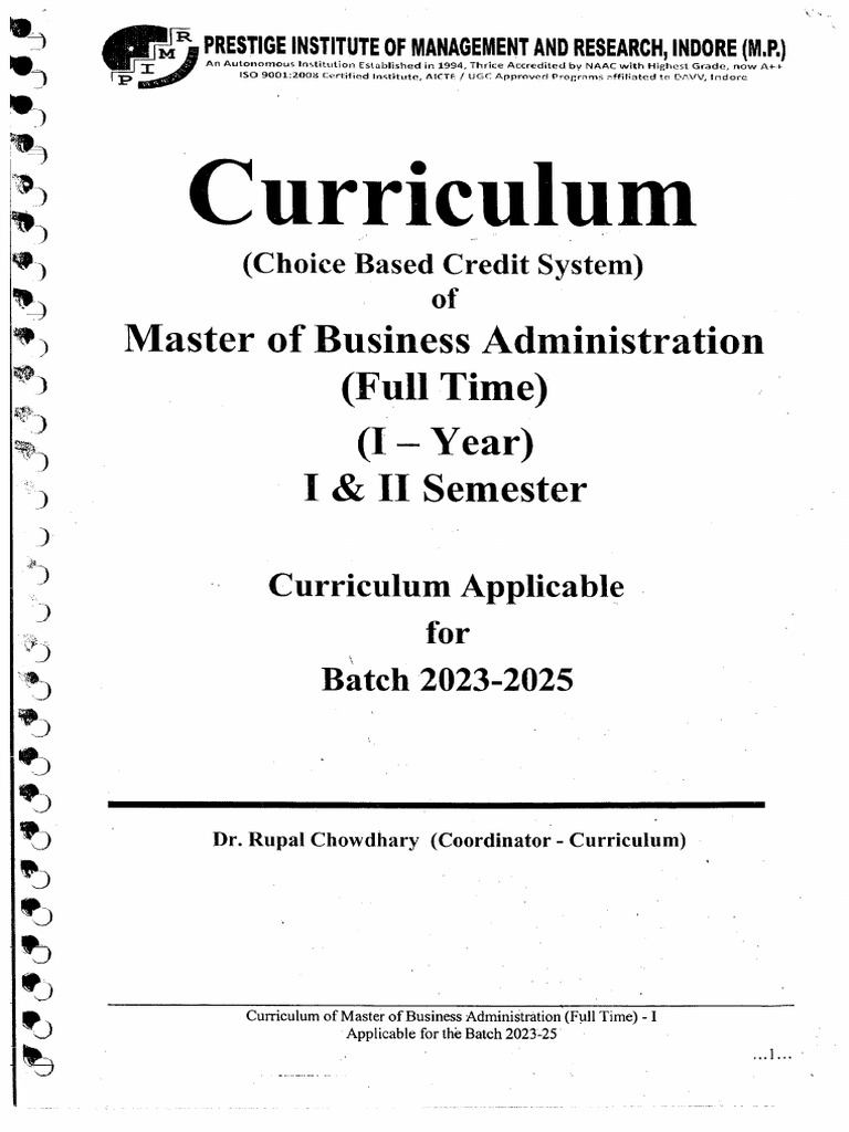 Mba FT 1ST and 2ND Sem | PDF
