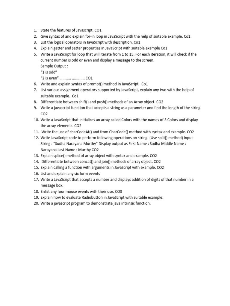 CSS Question Bank CT - I 22519 2024-25 | PDF