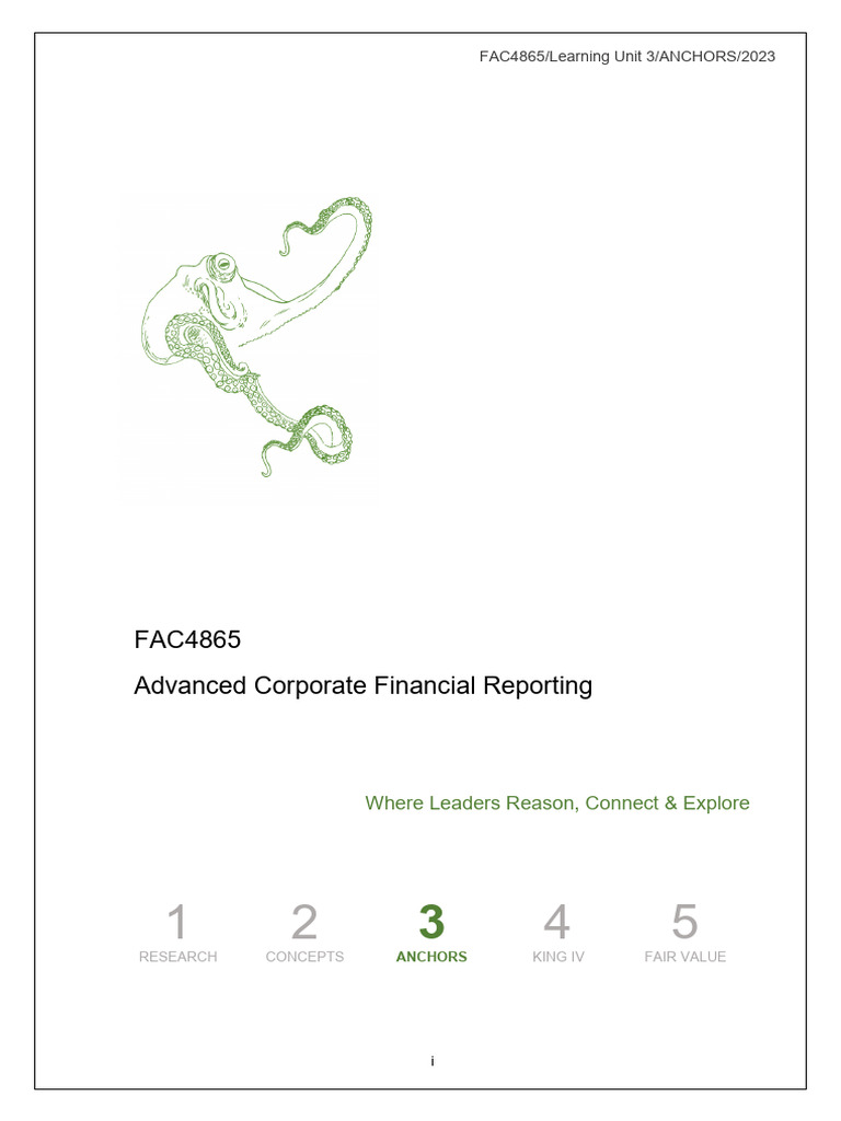 Fac4865 - 001 - 4 - 2023 - Learning Unit 3 - Anchors | PDF