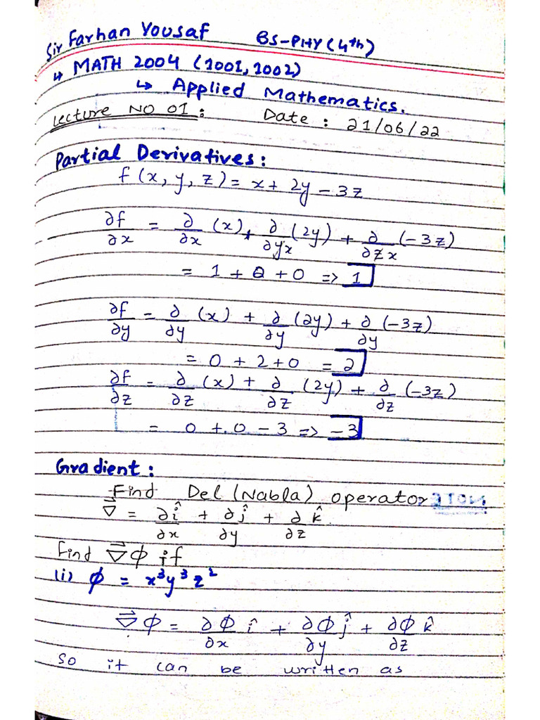 Applied Maths Notes | PDF