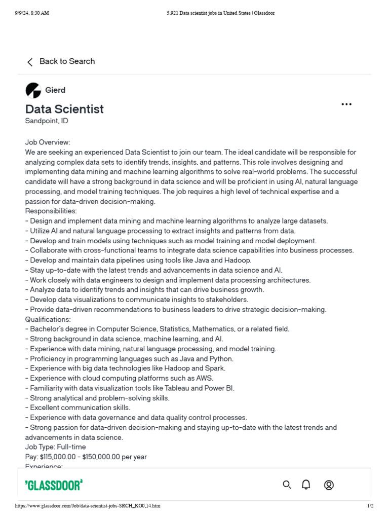 Data Scientist | PDF