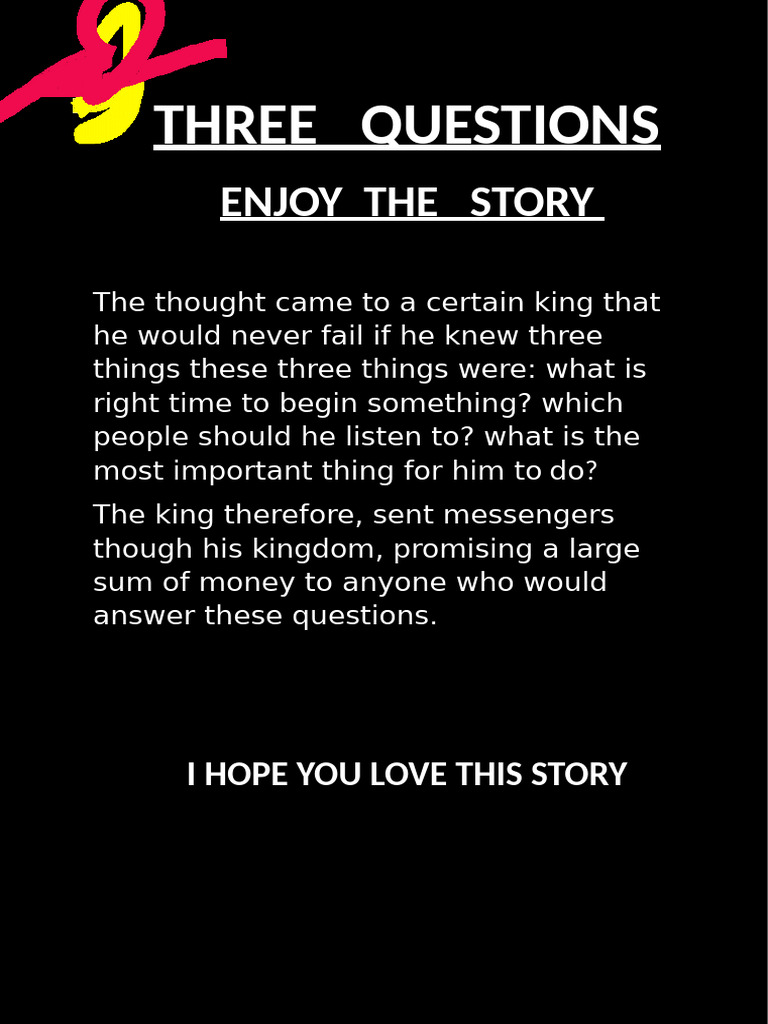 Three Questions | PDF